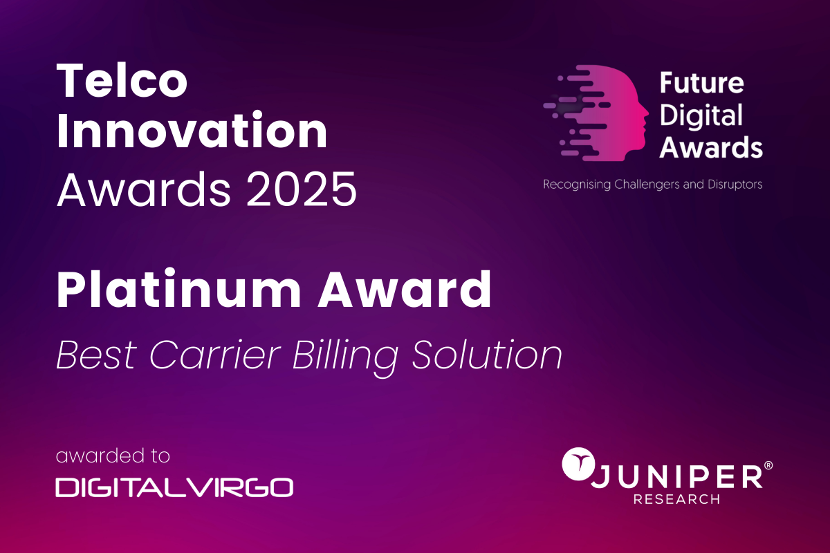 Digital Virgo Wins Best Carrier Billing Solution 2025 in the Juniper Research Telco Innovation ...